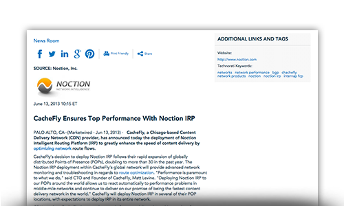 CacheFly | Noction Clients