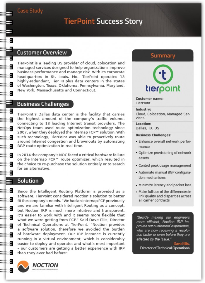 TierPoint Case Study | Noction